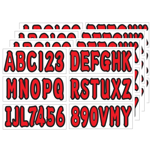 JLM MARINE 4 Sets 3" Alpha-Numeric Registration Identification Numbers ...