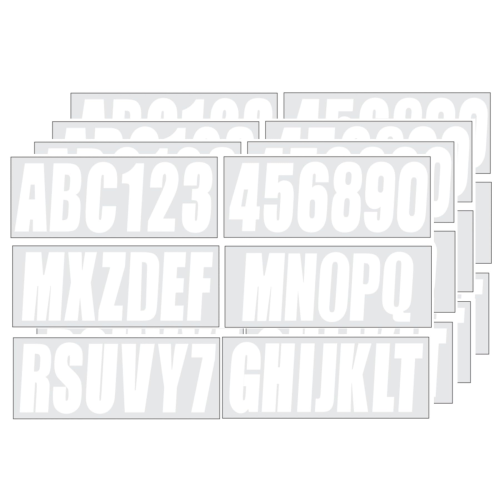 JLM MARINE 24 Sheets 3 Inch Self Adhesive Vinyl Letters Numbers ...